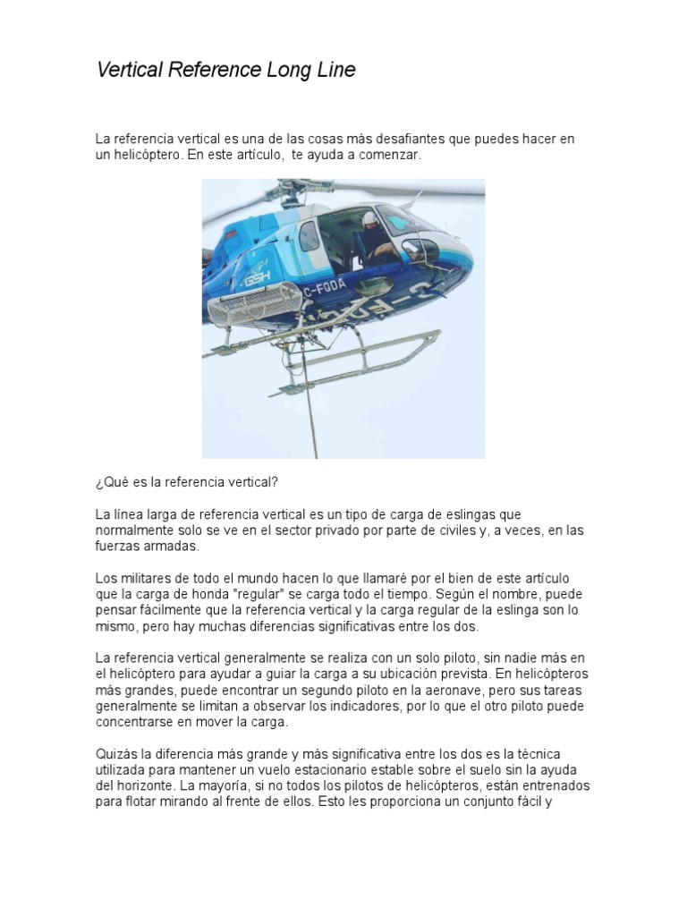 Vertical Reference Long Line | PDF | Realidad virtual | Helicóptero Vertical Reference Long Line | PDF | Realidad virtual | Helicóptero
