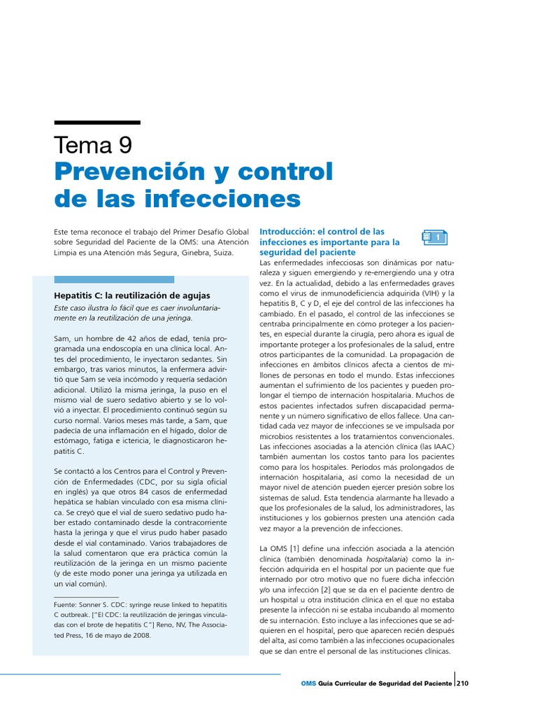 Prevención y Control DE Infecciones | PDF | Lavado de manos | Infección