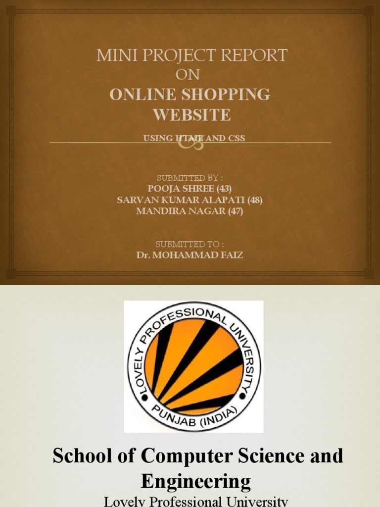 Mini Project Report | PDF | Online Shopping | World Wide Web