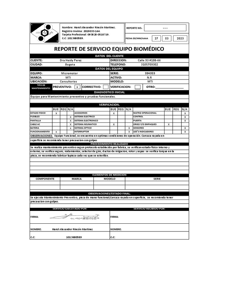 Reportes de Mtto 27-03-23 | PDF | Neumático | Electrónica