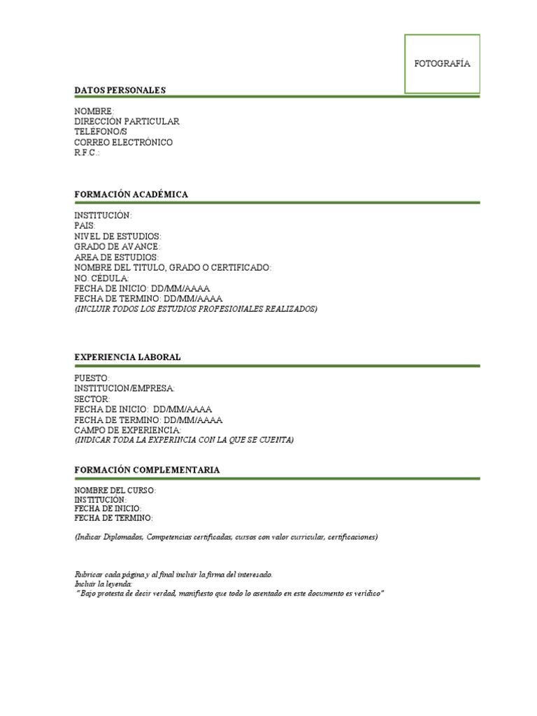 Copia de Formato CV | PDF