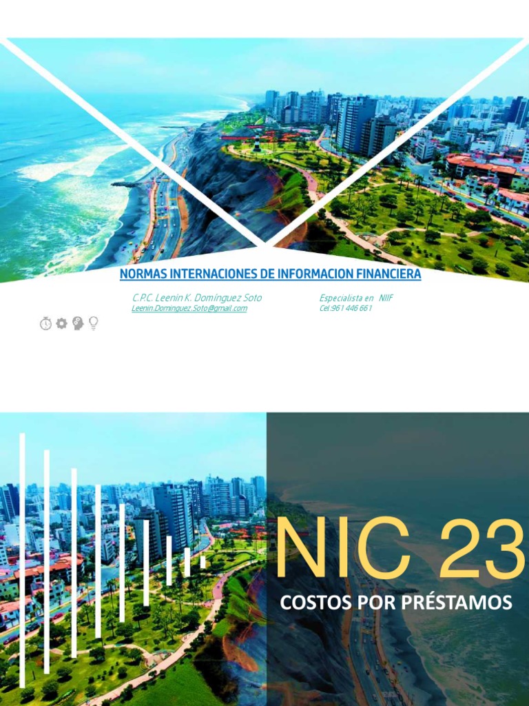 NIC 23 Costos Por Prestamos | PDF | normas internacionales de INFORMACION FINANCIERA | Economias