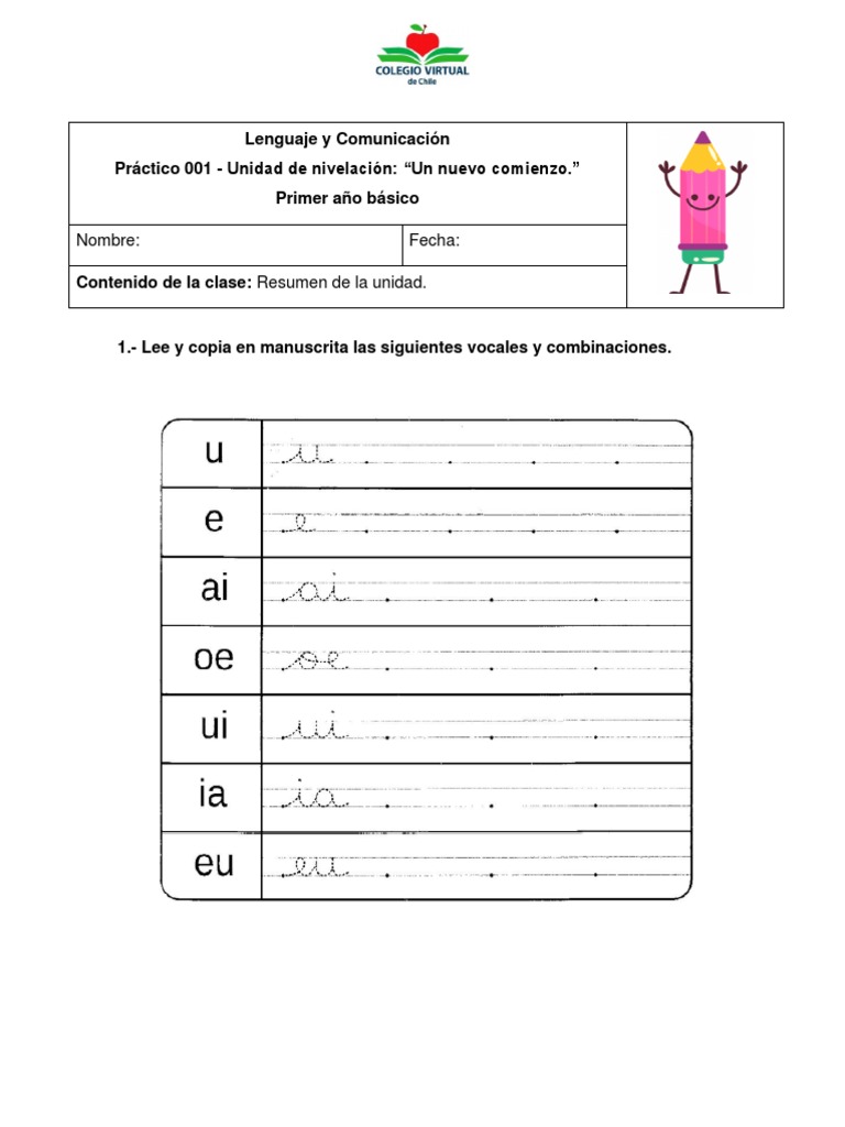 003-1b-Lenguaje-Práctica-Unidad Nivelación - Repaso Unidad | PDF