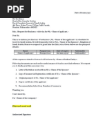 Sample Template - Cover Letter (Dependent) | PDF | Experience | Travel Visa