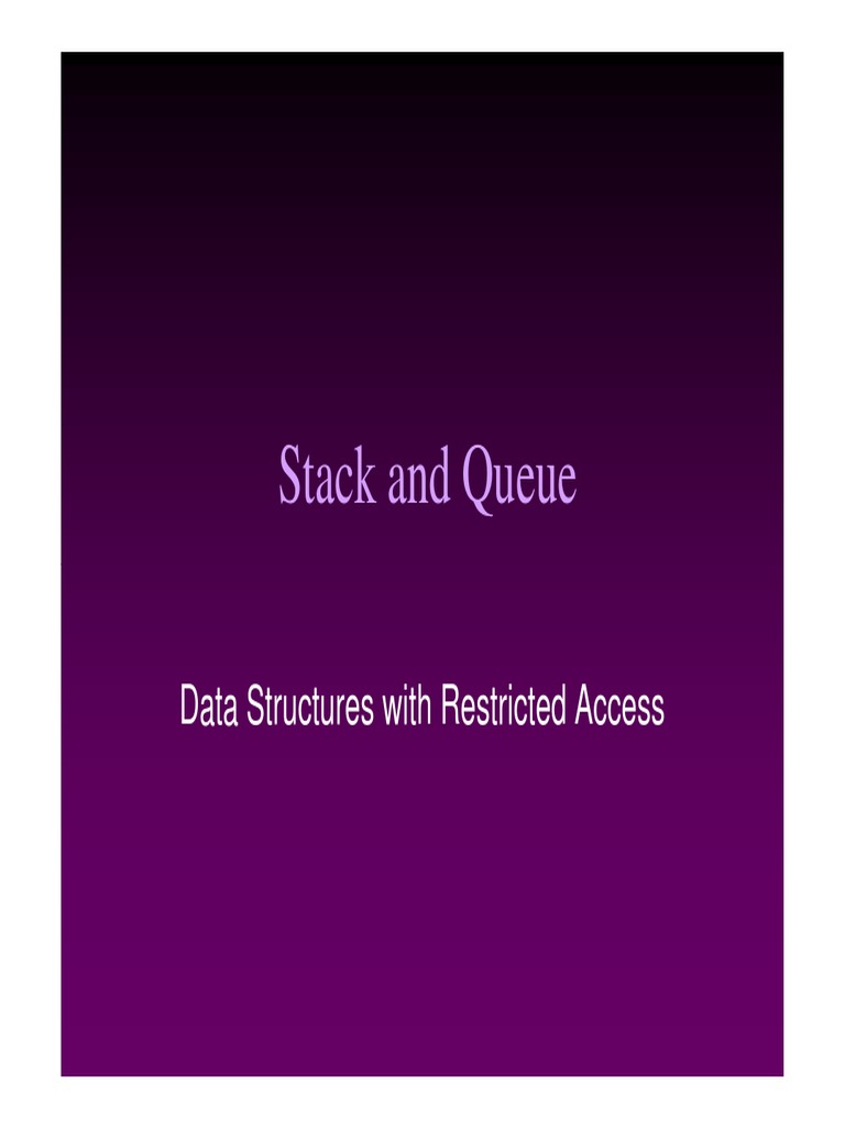 Stack And Queue Download Free Pdf Queue Abstract Data Type Programming Paradigms 