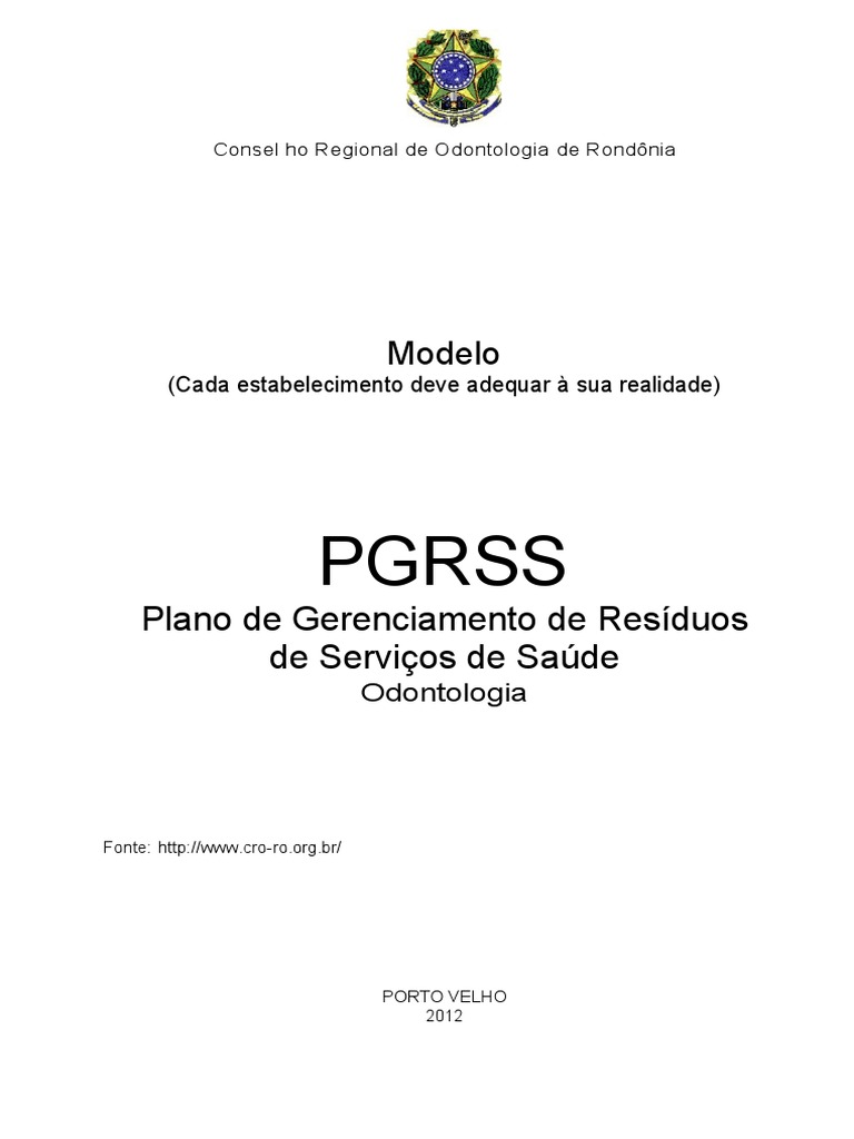 PGRSS para Clínicas Odontológicas | PDF