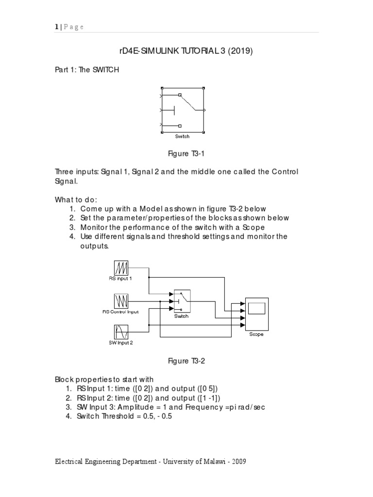 Rd4E-Simulink Tutorial 3 (2019) | PDF