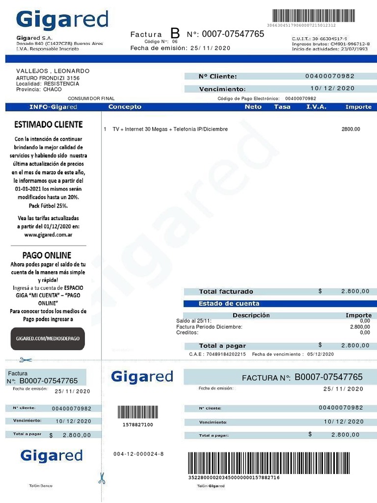 Gigared | PDF | Telecomunicaciones | Industrias de servicio