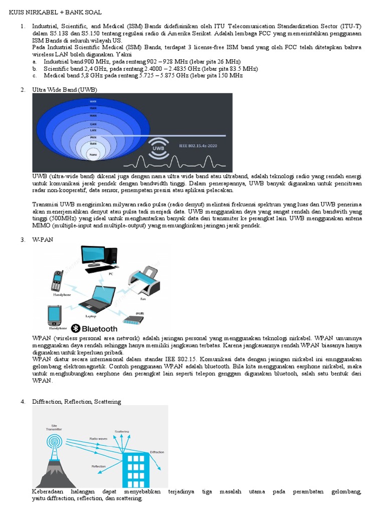 Teknologi Nirkabel: ISM, UWB, dan WPAN | PDF | Teknologi & Rekayasa