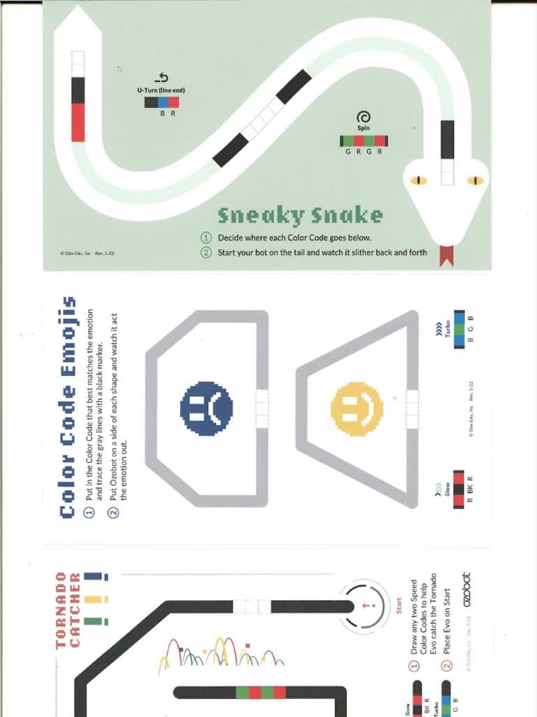 Ozobot Challenge cards | PDF