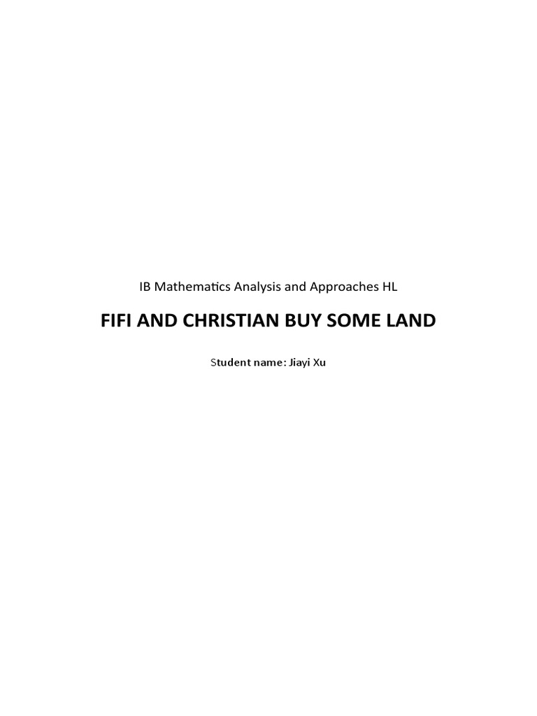 Fifi and Christian Buy Some Land Investigation | PDF | Triangle | Area