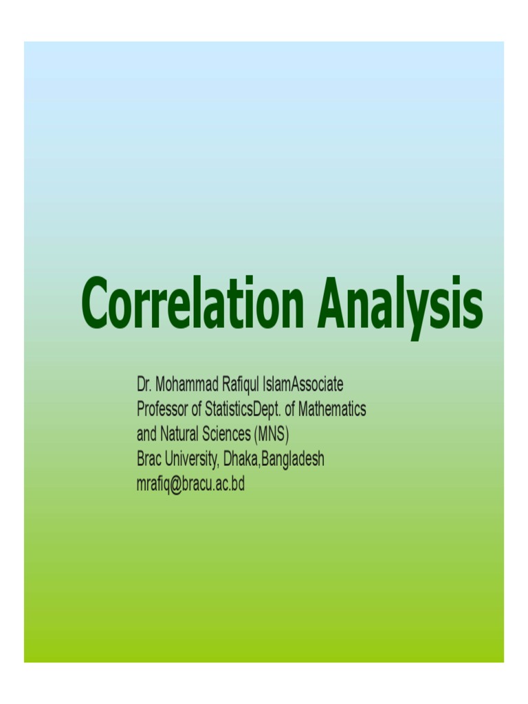 Understanding Correlation Analysis | PDF | Scatter Plot | Data Analysis