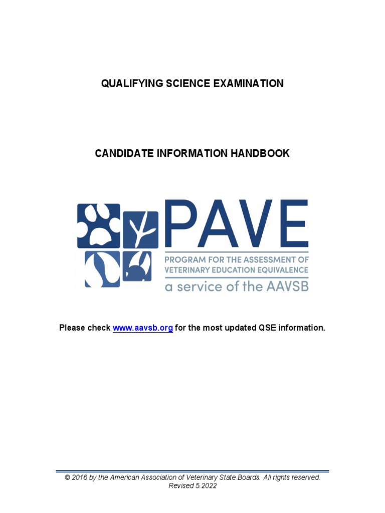 QSE Candidate Information Handbook | PDF | Pathology | Multiple Choice