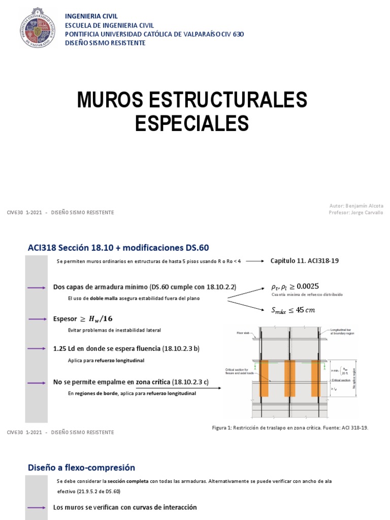 Muros Estructurales Especiales | PDF | Braguero | Ingeniería de Edificación