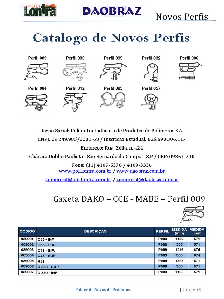 Catalogo de Novos Perfis | PDF