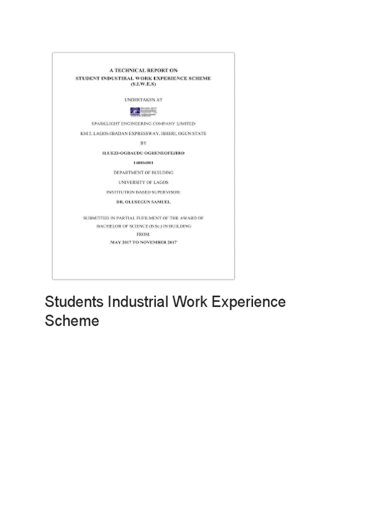 Students Industrial Work Experience Scheme | PDF