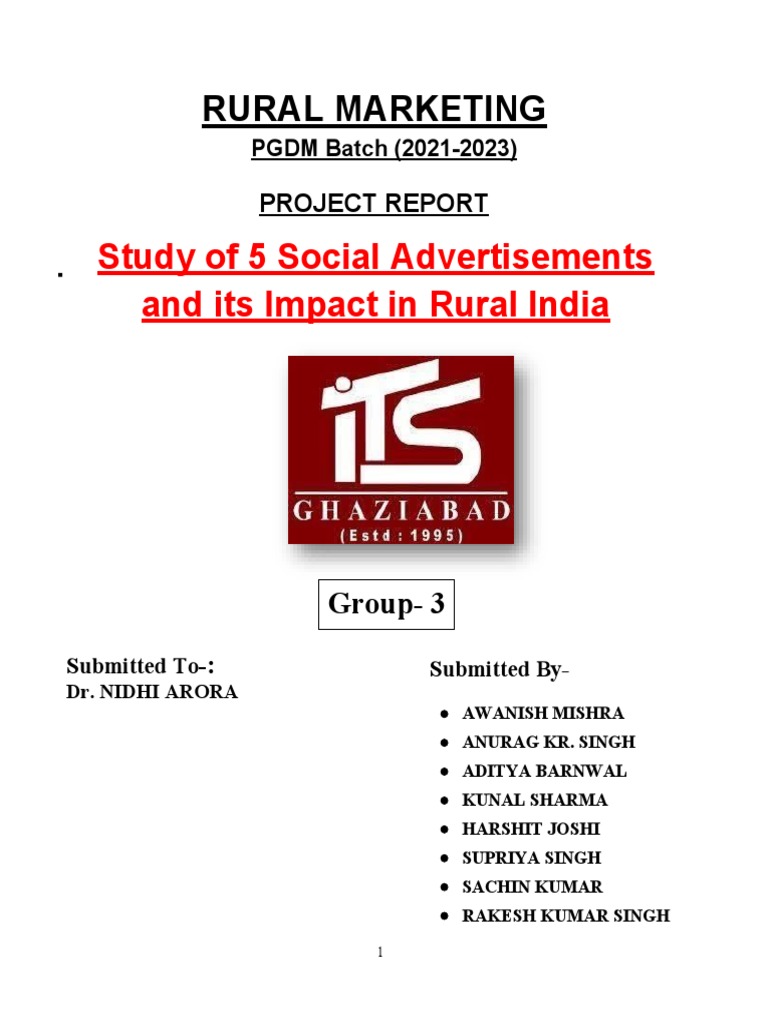 Rural MKT Project 1 | PDF | Public Health