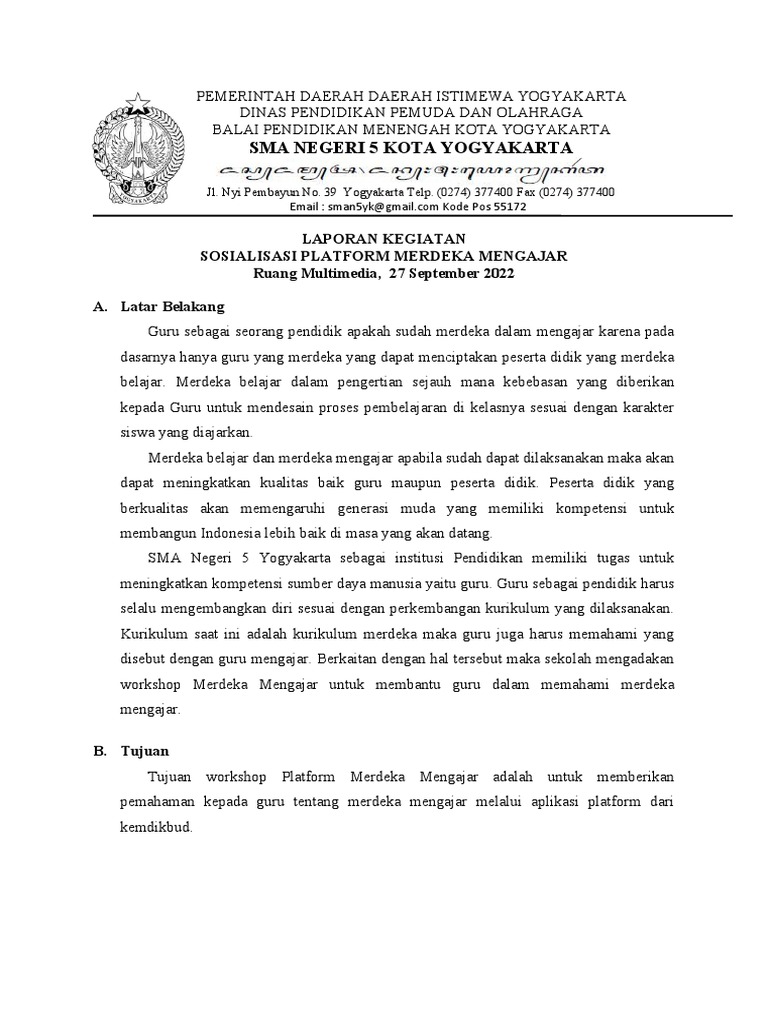 LAPORAN WORKSHOP MERDEKA MENGAJAR FIX (Repaired) | PDF | Karier & Perkembangan | Ilmu Sosial