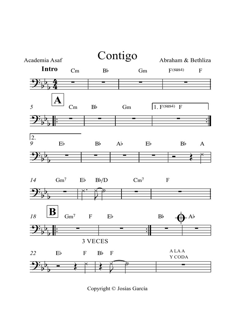 Contigo - Partitura Completa | PDF
