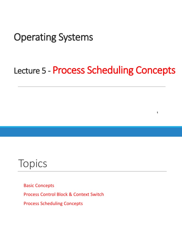 Lecture 5 Pdf Scheduling Computing Process Computing