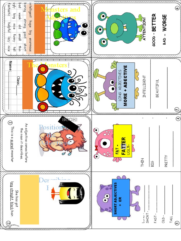 Describing Monsters: An Analysis of Adjective Placement and Comparison ...