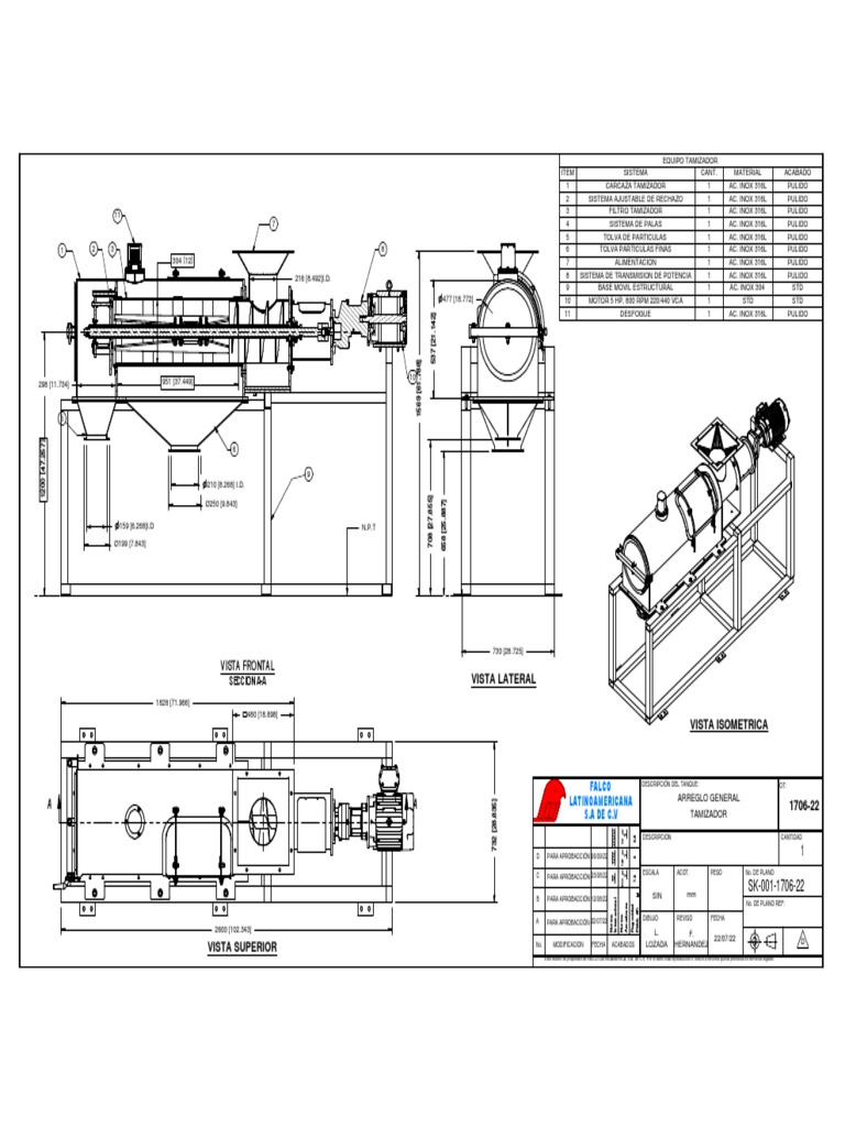 SK-001-1706-22 Tamizador Rev.d | PDF