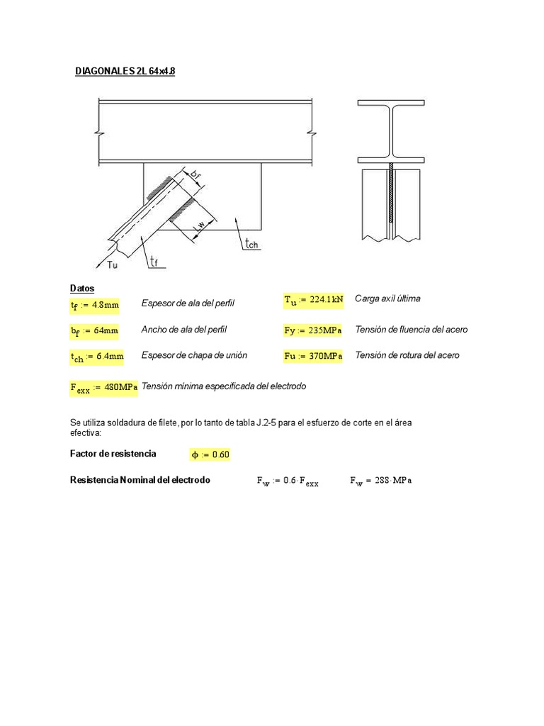 U4-Diagonal Soldada 2L 64x4.8 | PDF | Ingeniería | Materiales