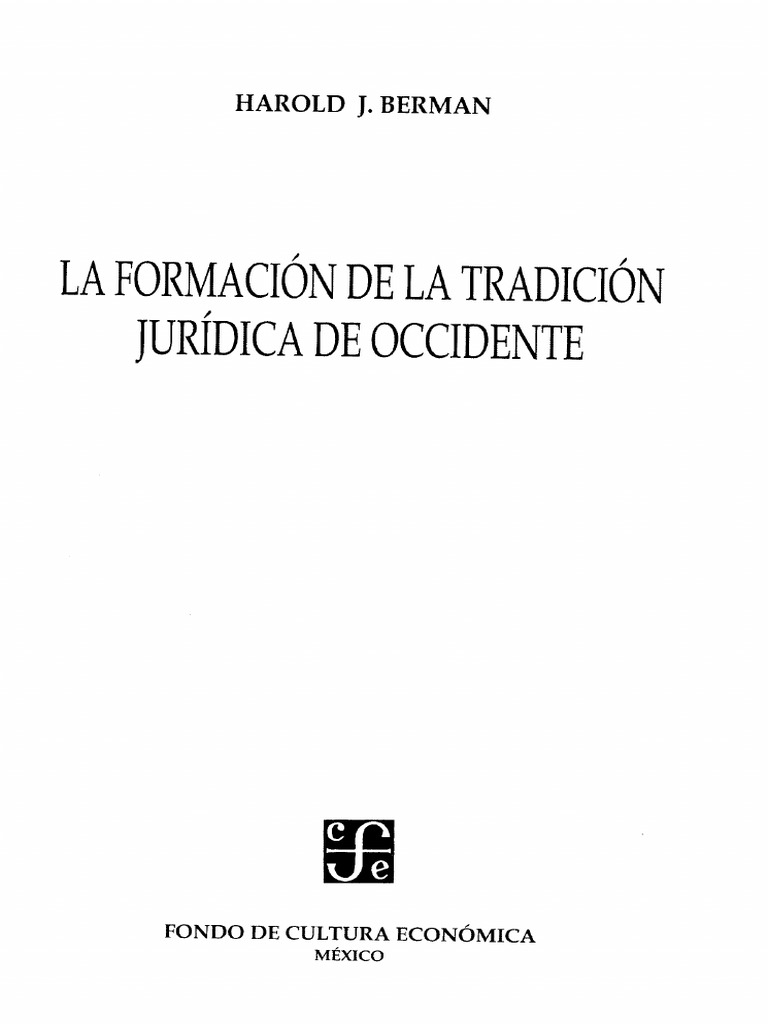 Berman-La formación de la tradición jurídica de occidente | PDF