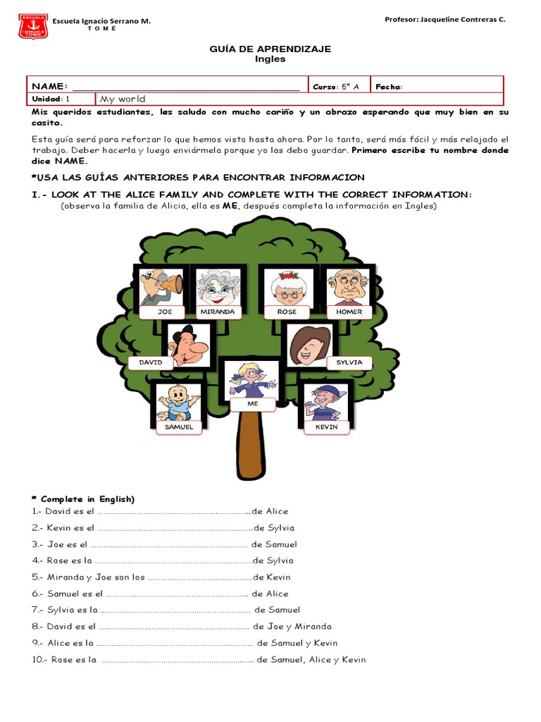 5TO AÑO - My World | PDF