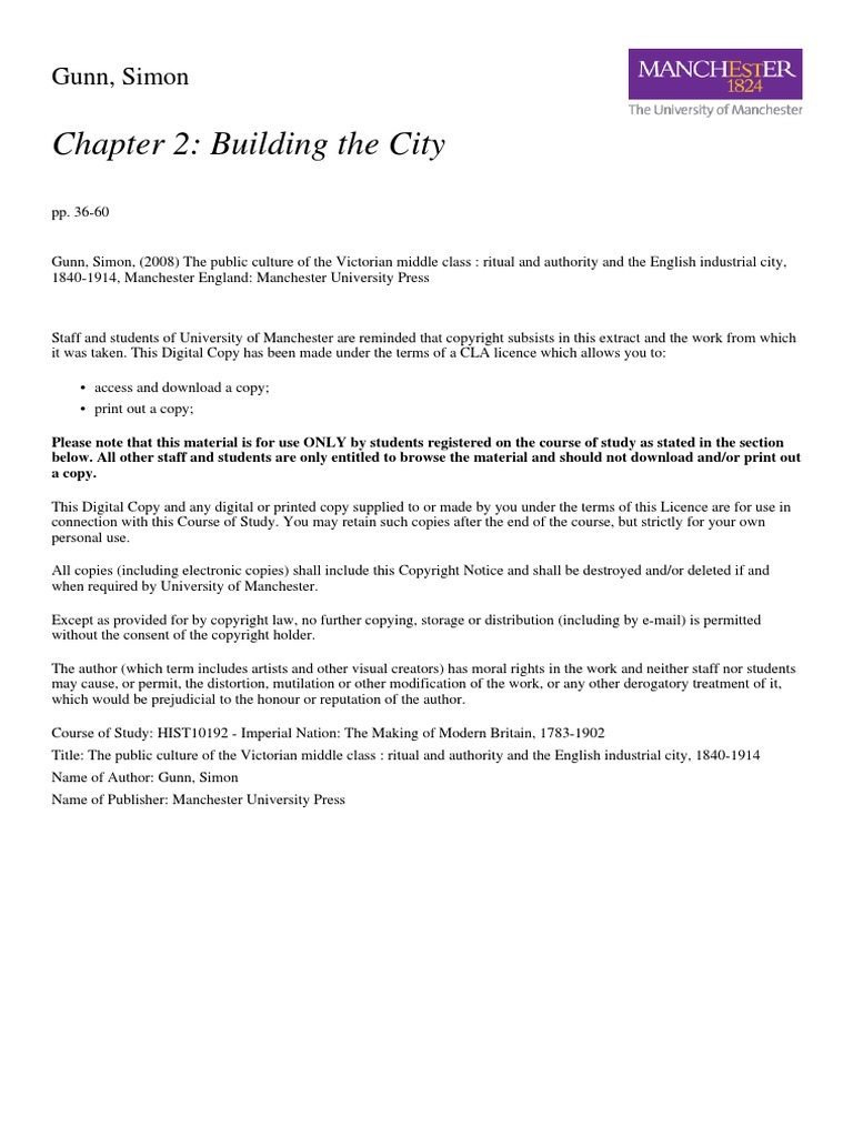 Simon Gunn C2 Building The City | PDF | Copyright | Law And Economics
