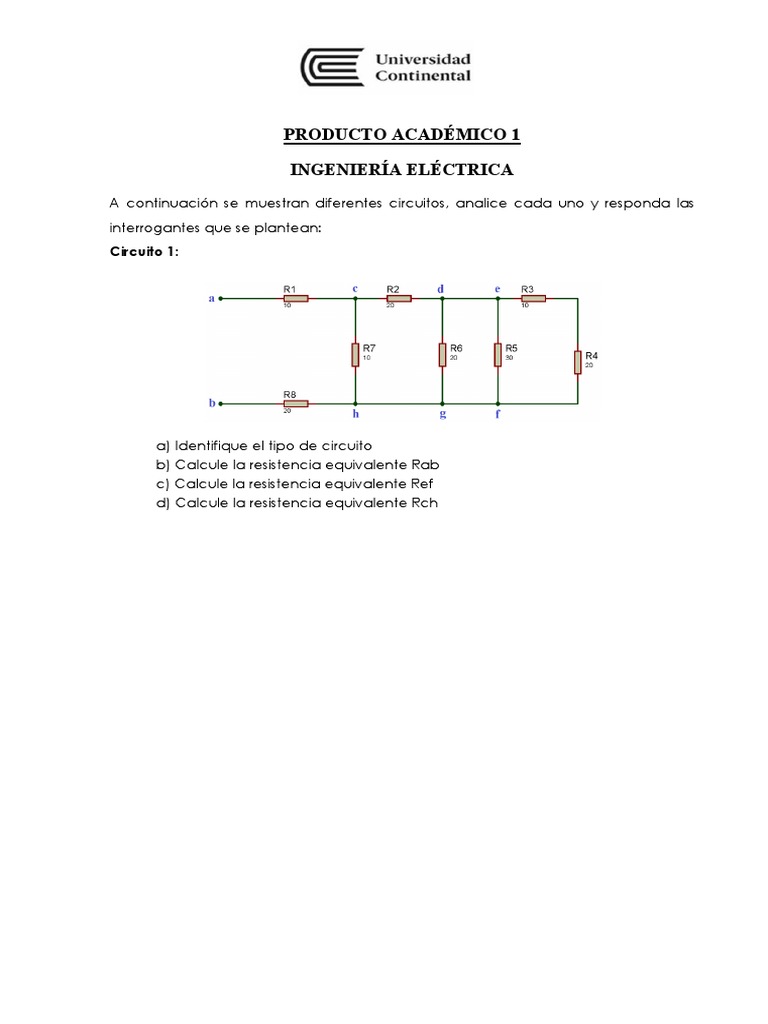 PRODUCTO ACADEMICO 01 Ingenieria Electrica Roberto Crispin | PDF | Impedancia eléctrica | voltaje