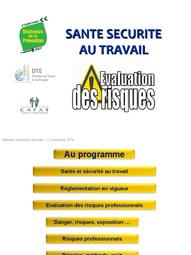 Sante Securite Au Travail | PDF | Santé et sécurité au travail ...