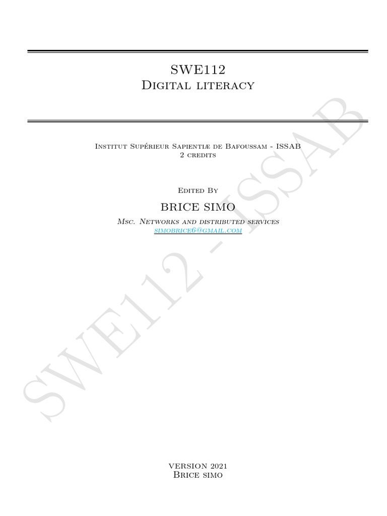 Swe 112 | PDF | Computer Data Storage | Operating System