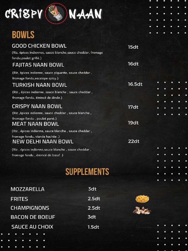 Crispy Naan Menu Finale 10 | PDF