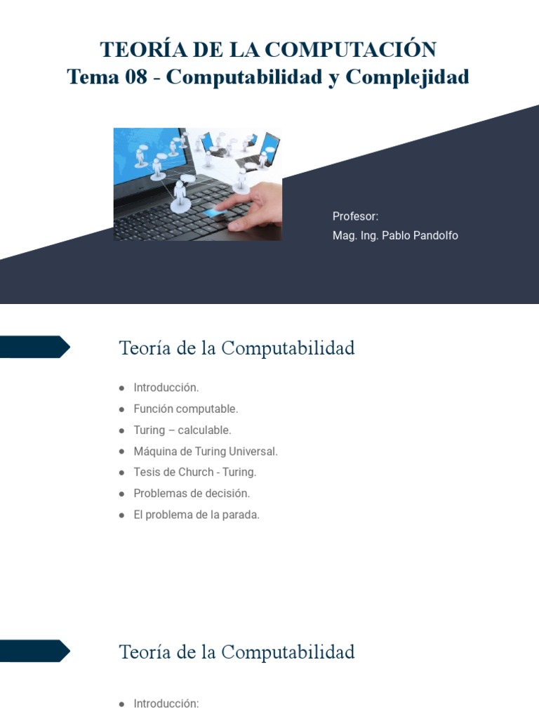 TC 08 Comp | PDF | Teoría de la complejidad computacional | Teoría de la computabilidad