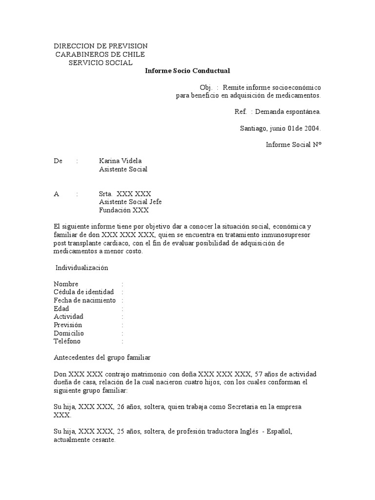 Informe S. Por Medicamentos | PDF | Trabajo Social | Medicina CLINICA