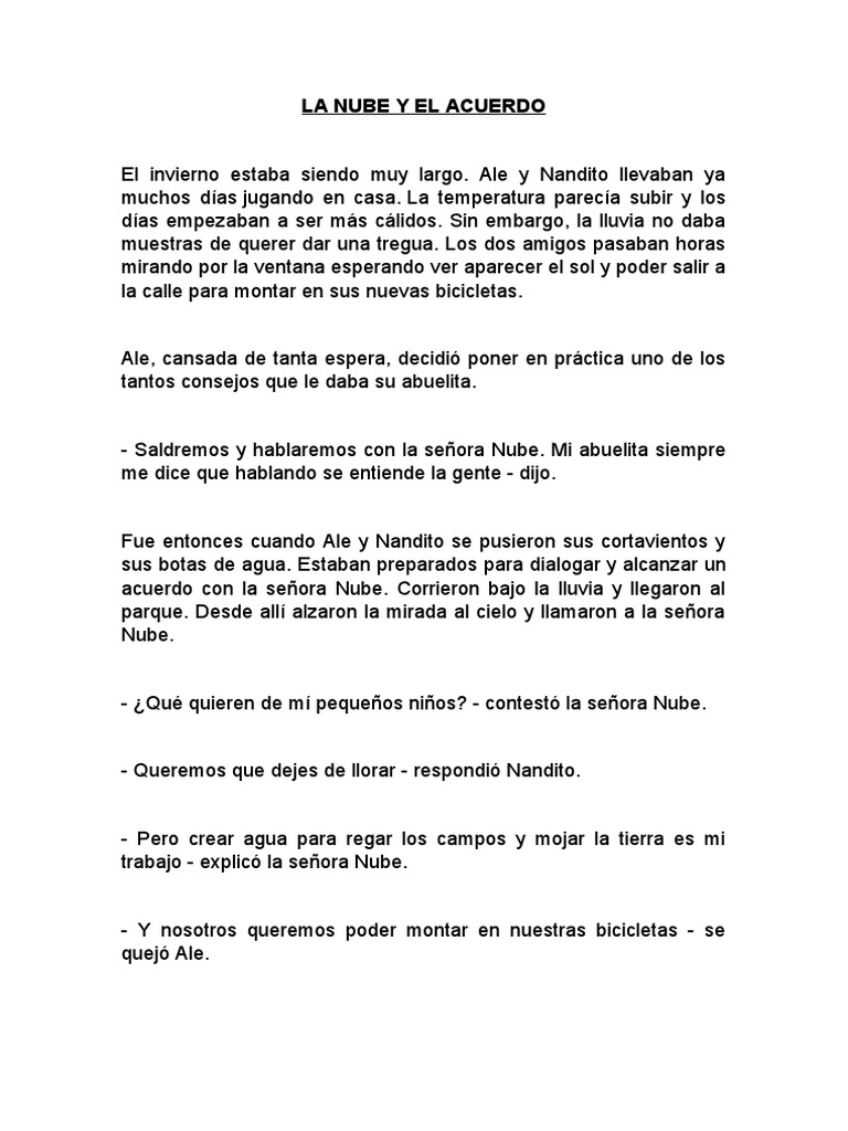 La Nube y El Acuerdo | PDF