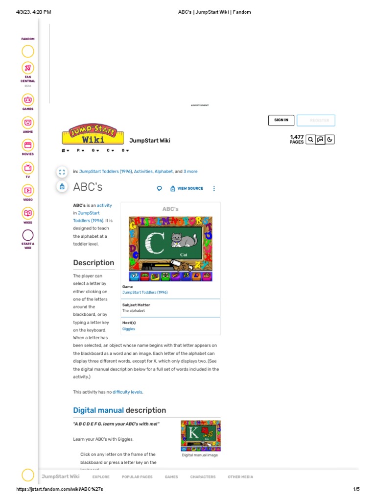 ABC's - JumpStart Wiki - Fandom | PDF
