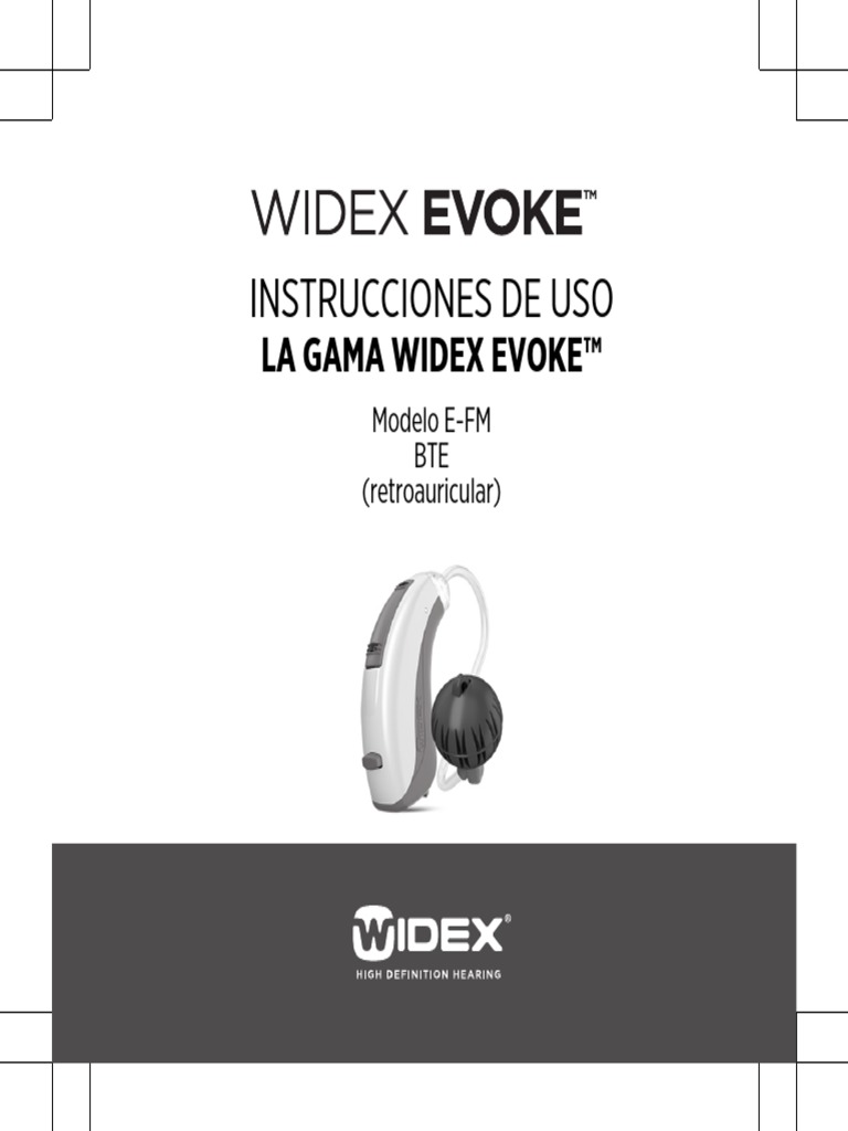 Widex Evoke E-Fm Bte | Descargar gratis PDF | Audífono | Escuchando