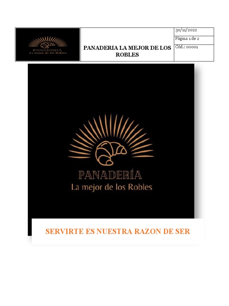 Politica de Calidad Panaderia La Mejor de Los Robles | PDF