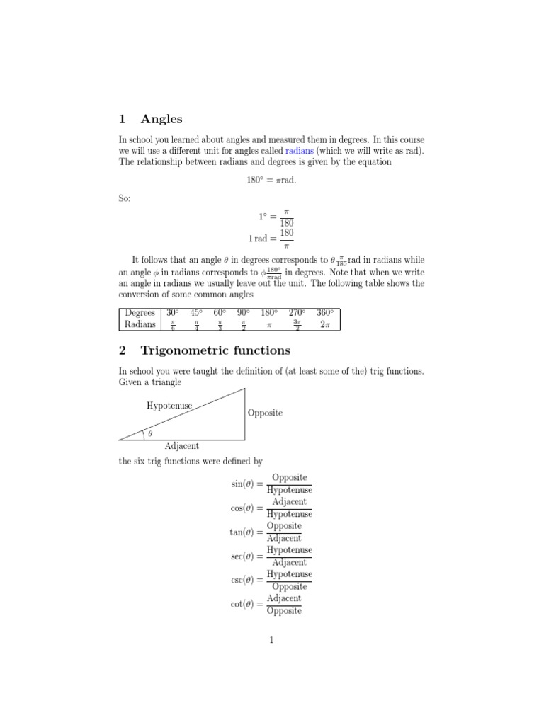 Trigonometric Functions 2019 Download Free Pdf Trigonometric Functions Angle