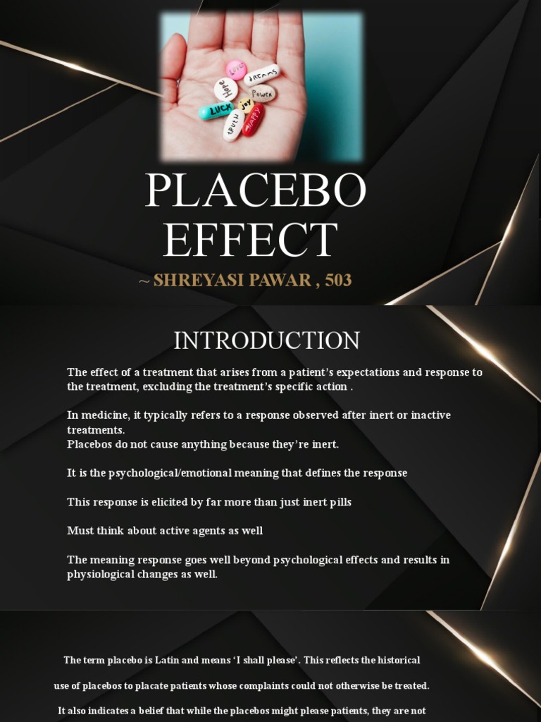 Understanding the Placebo Effect | PDF | Placebo | Psychology