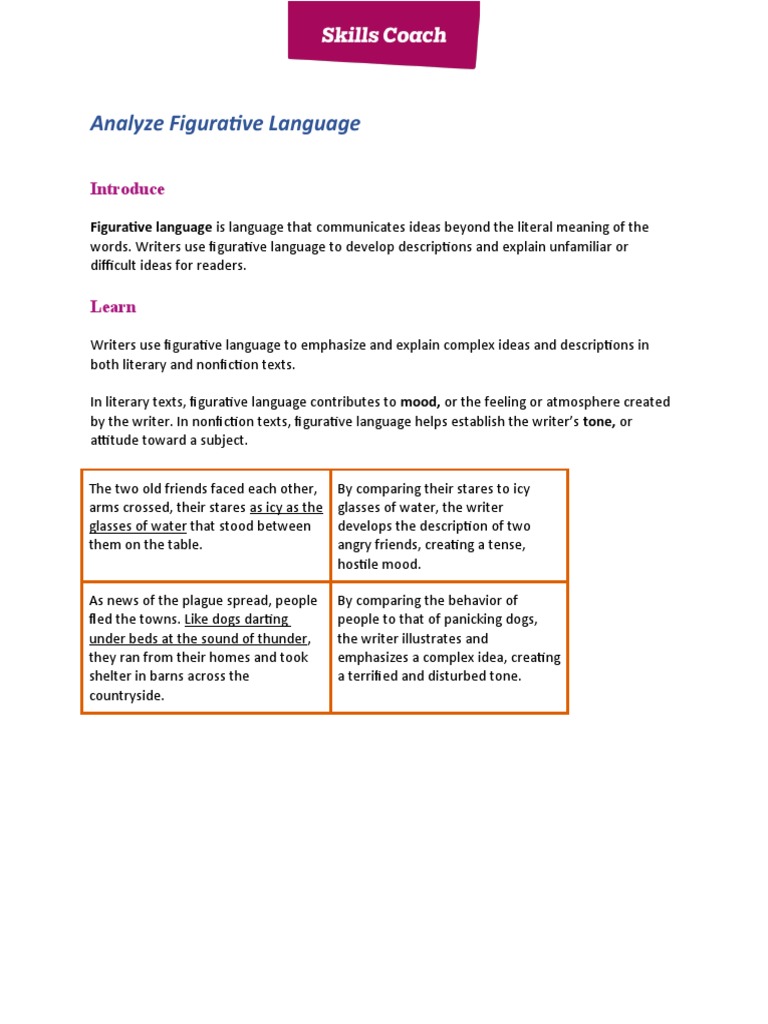 Analyze Figurative Language: Introduce | PDF | Metaphor | Comedy