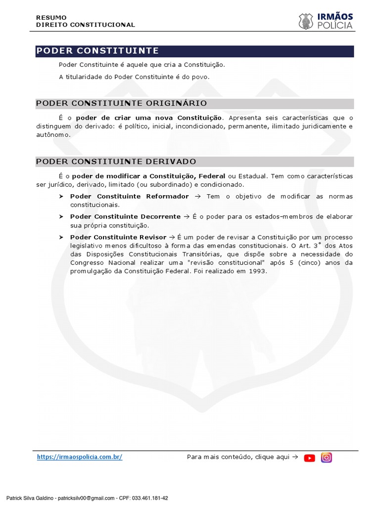 Poder Constituinte | PDF