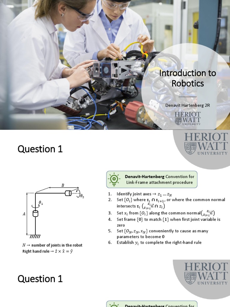 (B38RO) (Tutorial) 3. D-H 2R | PDF | Linear Algebra | Algebra