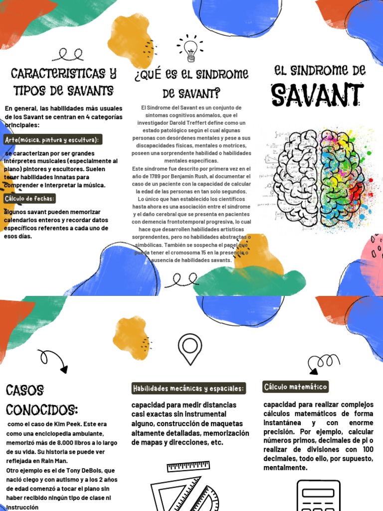 Savant: Caracteristicas Y Tipos de Savants El Sindrome de | PDF | Enfermedades y trastornos ...