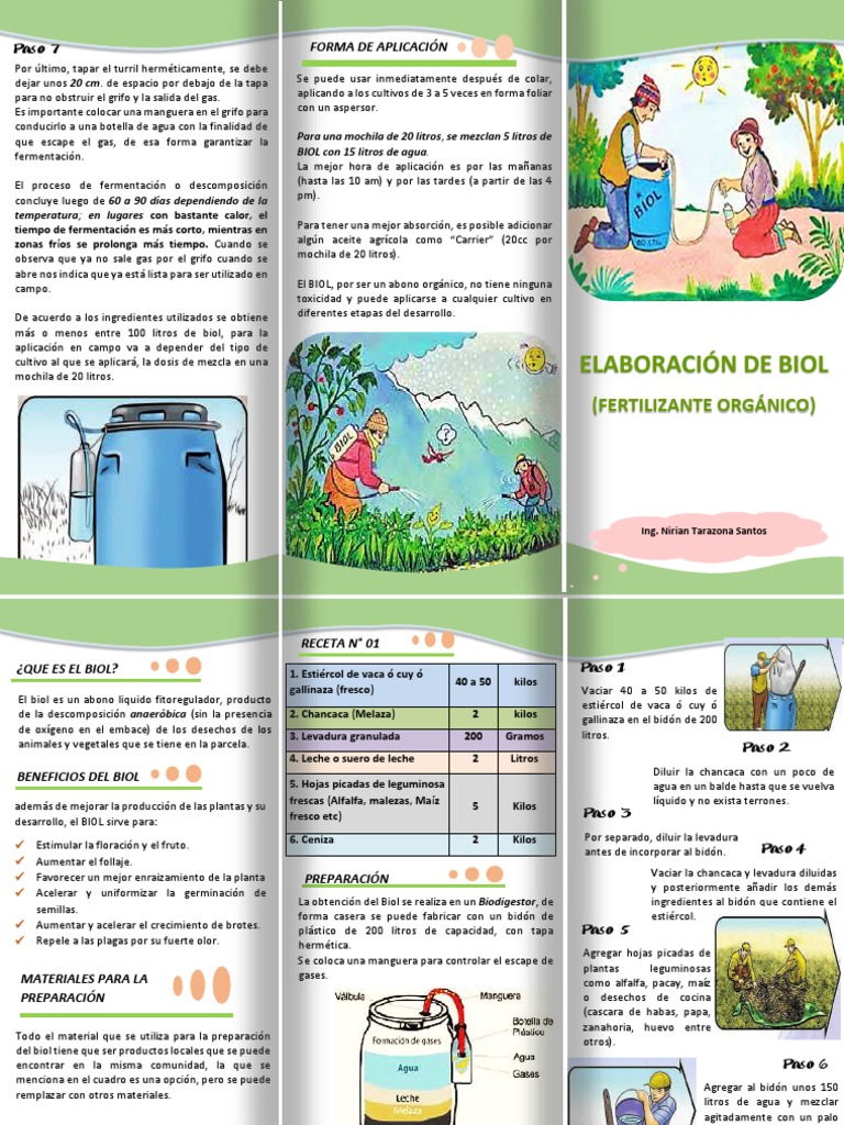 Triptico Biol | PDF | Fertilizante | Comida y bebida