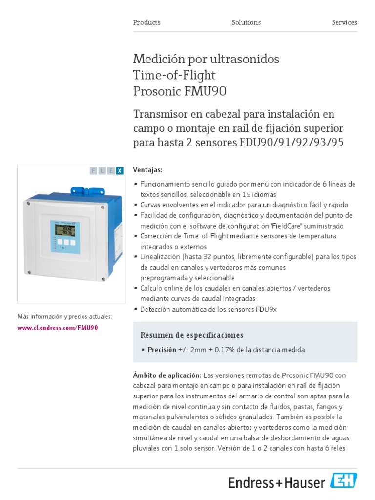 Endress-Hauser Prosonic S FMU90 ES | PDF