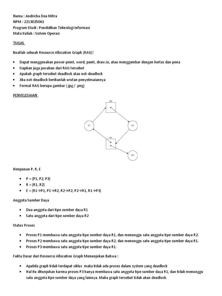 Tugas Pert. 7 Deadlock | PDF | Komputer