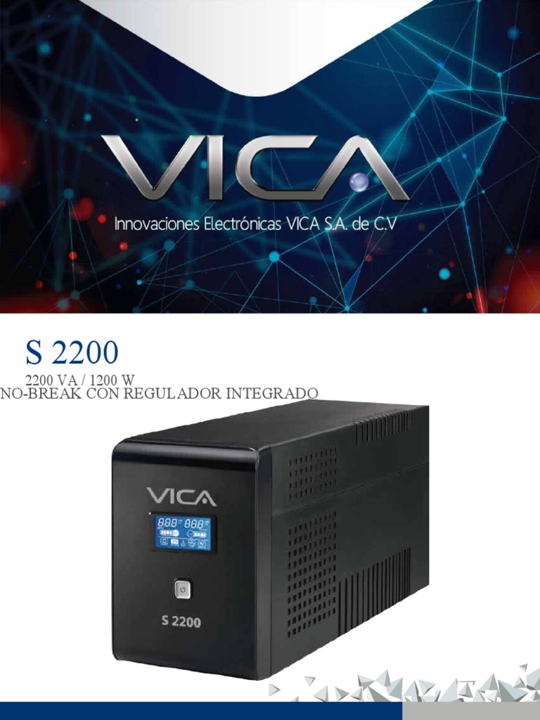 Ficha Ups Vica S2200 | PDF | Electrónica | Ingeniería Informática